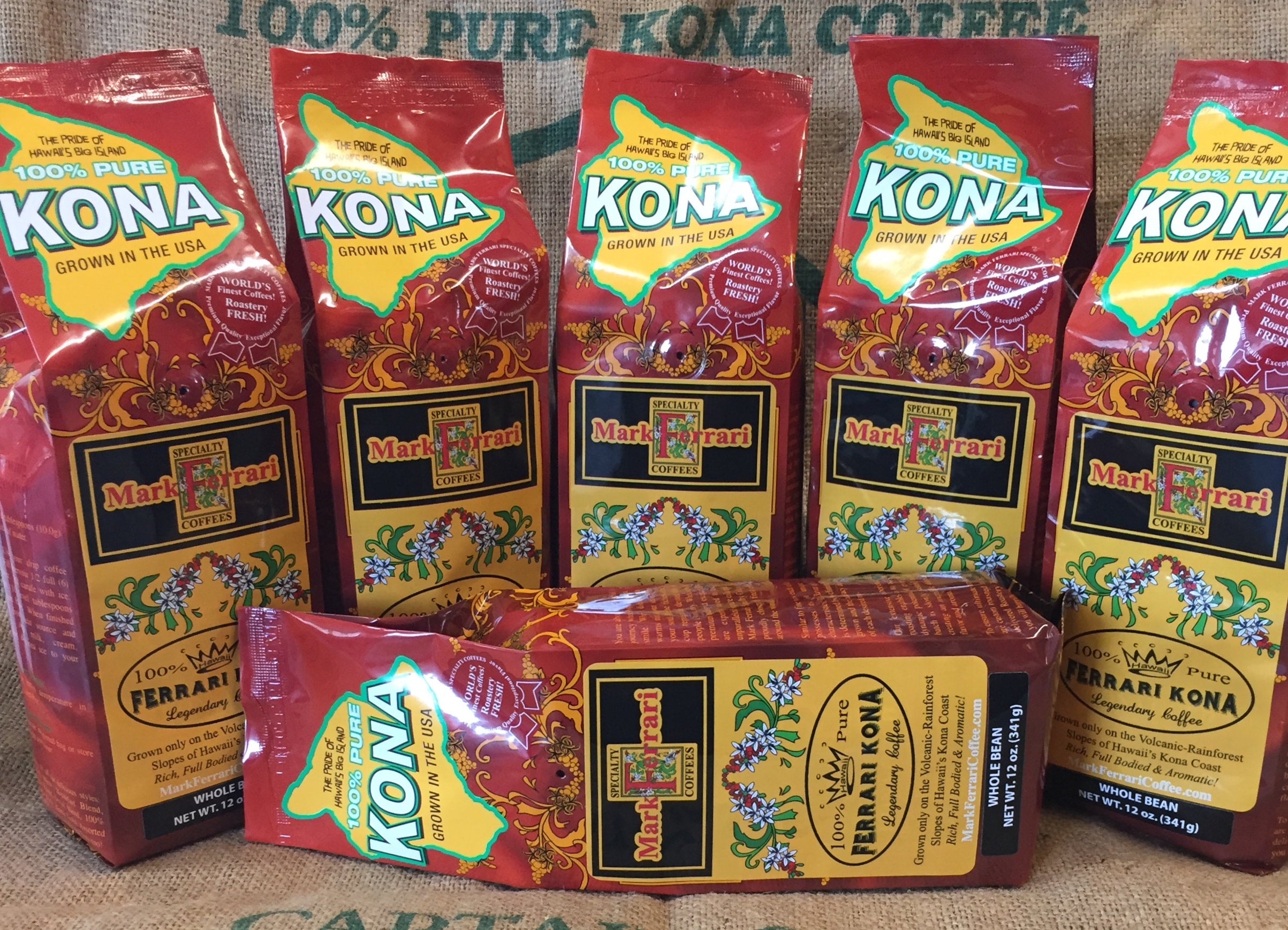 100% HAWAIIAN KONA 6-PACK | Mark Ferrari Coffees